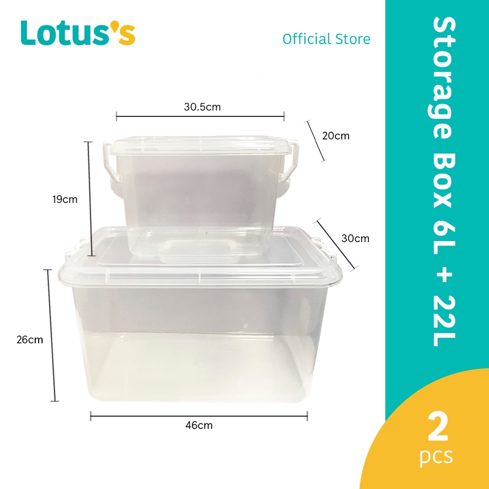 Lotus's 2-In-1 Storage Box (22L/6L) M8601/M8603Nc | Shopee Malaysia