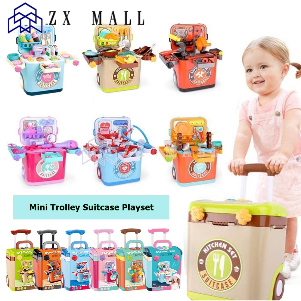 Trolley Design Series Premium Kids 6 Themes Pretend Play Luggage Travel ...