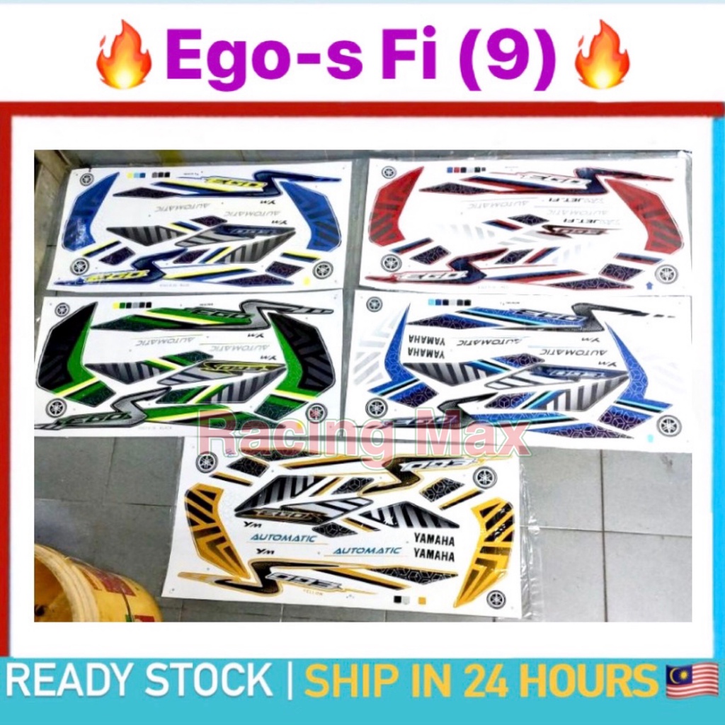 Stiker sticker body stripe cover set (9) yamaha ego s fi egos fuel injection egosFI EGOS FI ...