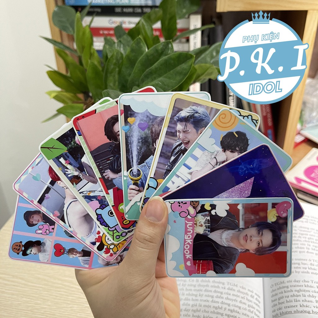 Lomo Multi-Colored BTS Photo Card - 7 BTS Members Silk Pressed Hard ...