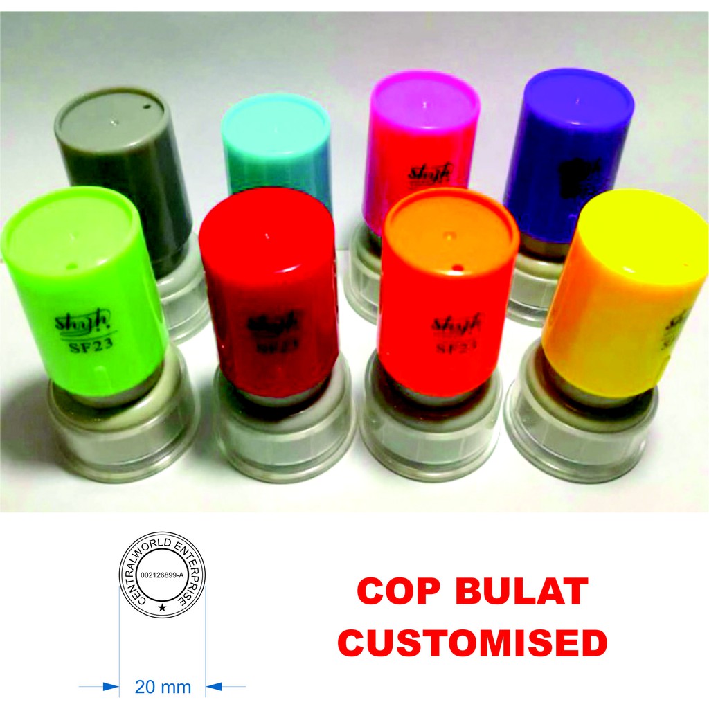 COP SIAP INK BENTUK BULAT SYARIKAT / COMPANY RUBBER STAMP ROUND CHOP | Shopee Malaysia