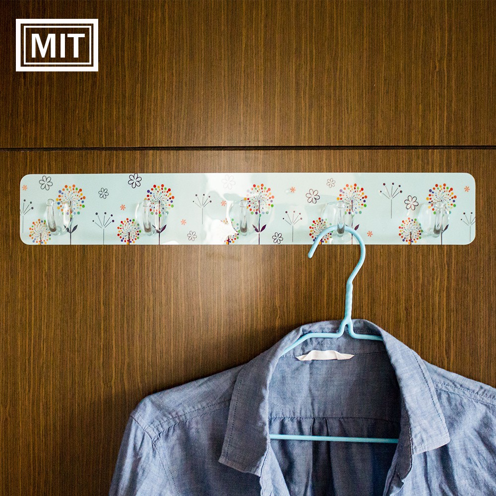 MITx Non-Marking 5 Hooks Sticky Powerful Hangers Stickers MIT Storage ...