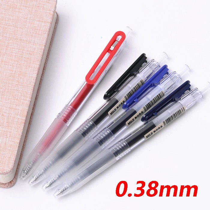 Japan MUJI Knock Pressed MUJI Gel Pen(Black\Blue\Red）-Refills-Made in ...