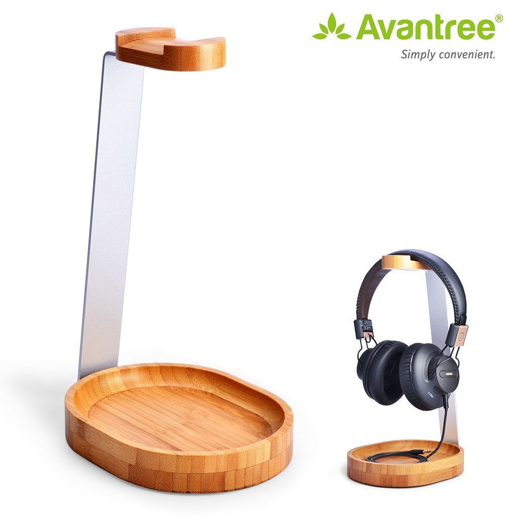 AVANTREE Bamboo Headphone Stand With Cable Holder - TR902 | Shopee Malaysia