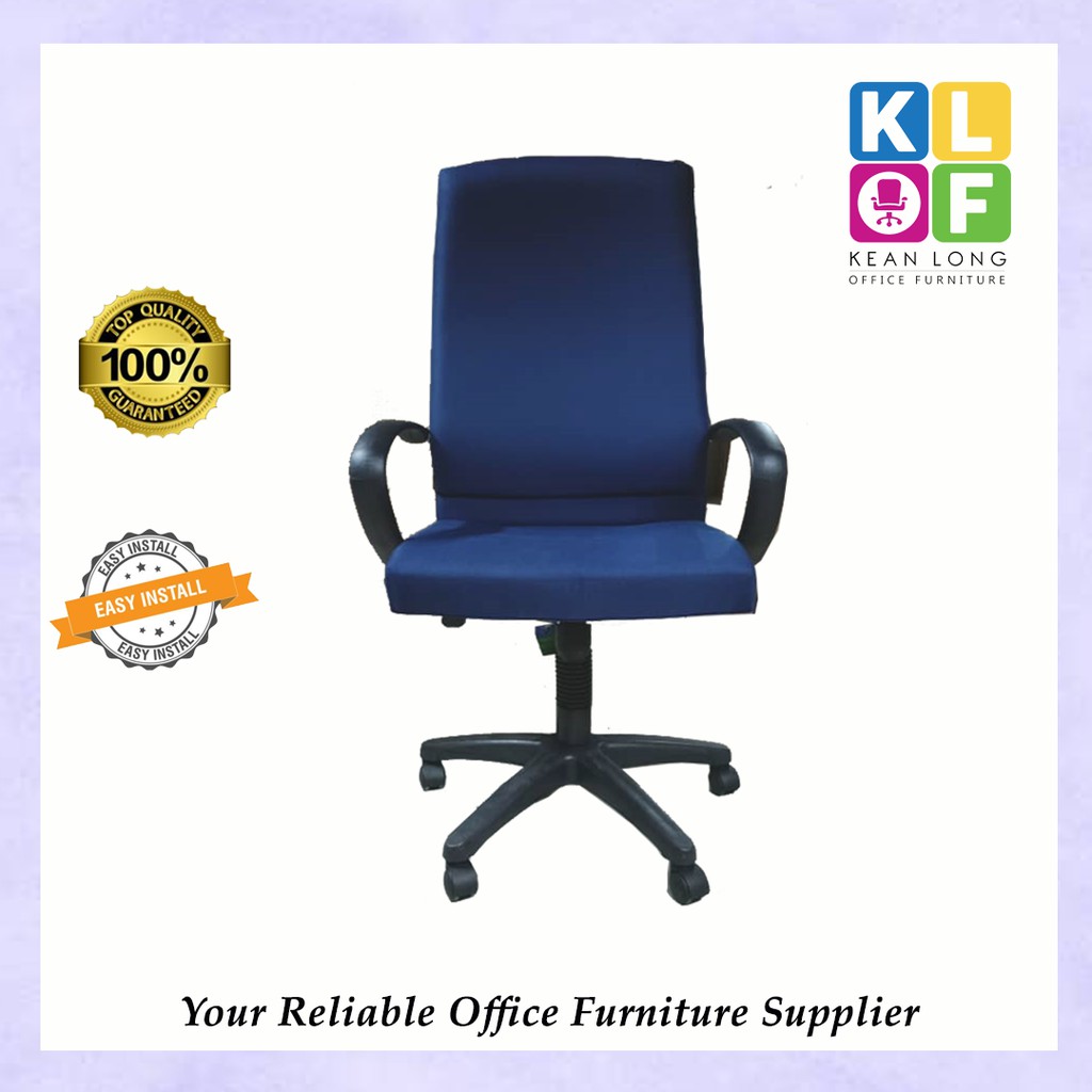 KLOF High Back Office Chair/Kerusi Pejabat/Fabric Chair/Kerusi Guru ...