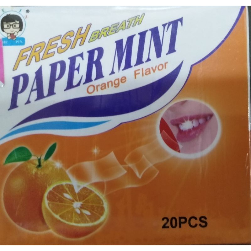 FRESH BREATH PAPER MINT ORANGE FLAVOUR (2 BOX/40 PCS) | Shopee Malaysia