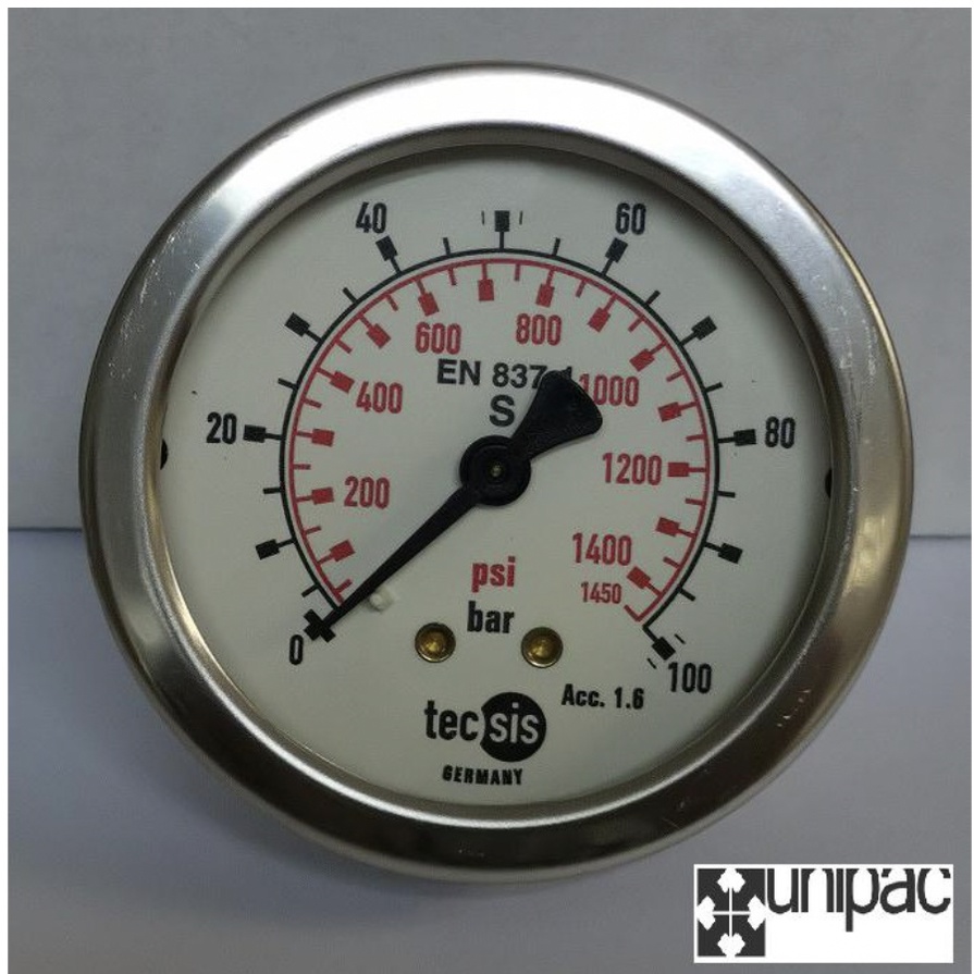 Pressure Gauge Tecsis Half Stainless Steel Pressure Gauge With Glycerine Filling 1453 | Shopee ...