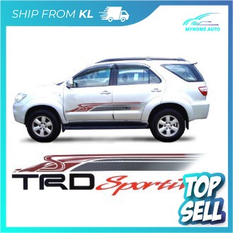Toyota Fortuner Body Sticker (TRD Sportivo) Design - 1 Set 2 Pcs ...