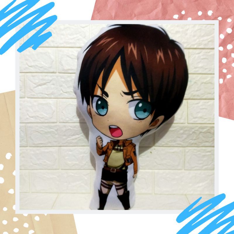 Anime doll pillow plushie eren attack on Titan final season shingeki no ...