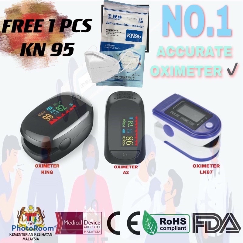 Finger Oximeter Fingertip Pulse Oxymeter Spo2 Monitor Oxygen Meter ...
