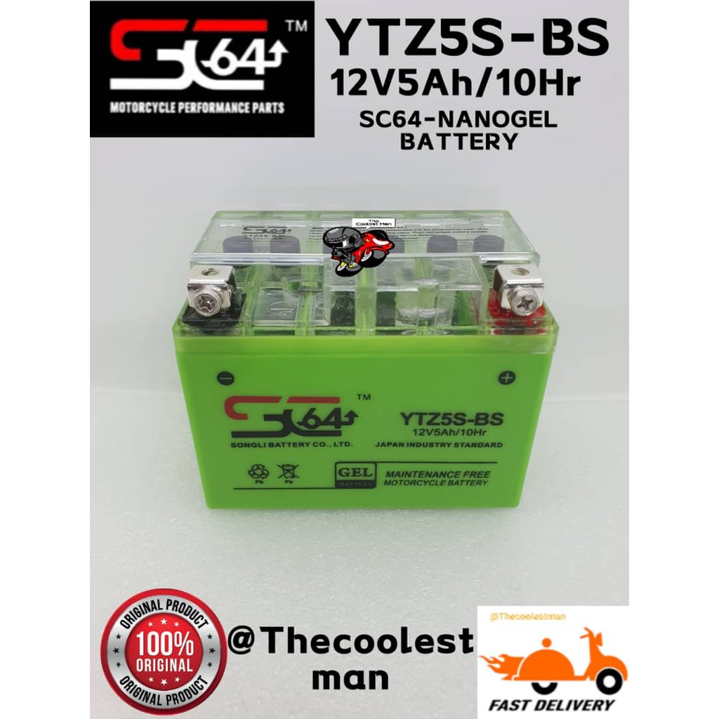 🔥💯%ORIGINAL ️ YTZ5S-BS BT4 Koyoko Nanogel Battery EX5 FI W125 Future Dash Ego Nouvo LC V2-V6 ...