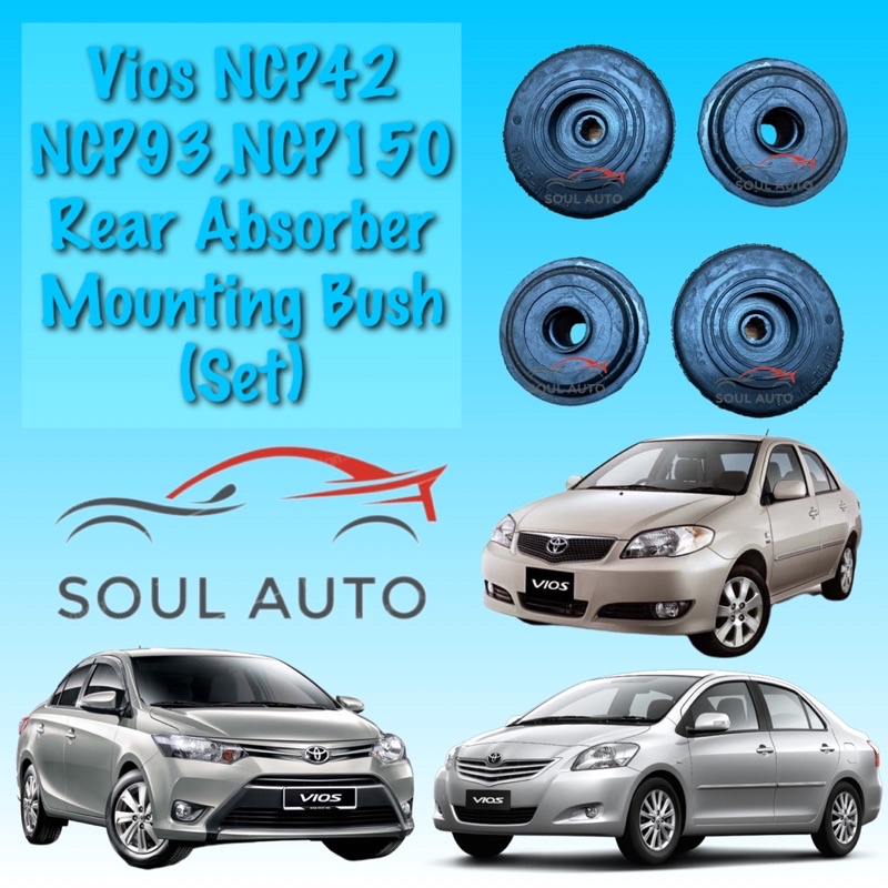 1set 2pcs Toyota Vios NCP42 NCP93 NCP150 (2002-2021) Rear Absorber ...