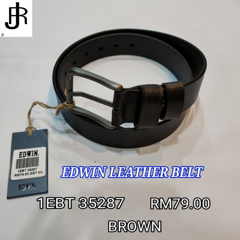 EDWIN Leather 40mm Leather Belt 1EBT 35287 | Shopee Malaysia
