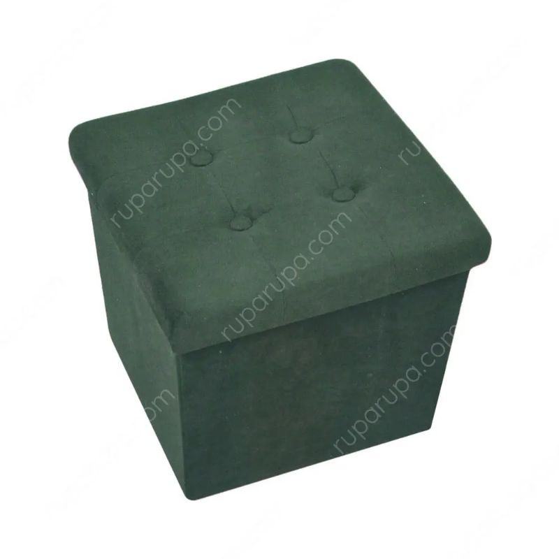 HIJAU Informa Velvet Ottoman Bench - Green | Shopee Malaysia