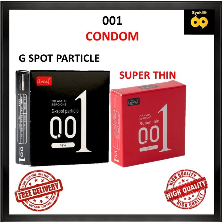 🔥ready Stock🔥100 Original 001 Super Thin Condom 001 Spike Condom 3pcs