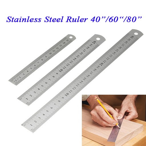 Stainless Steel Extra Long Ruler 40" (100cm) / 60" (150cm) / 80" (200cm ...