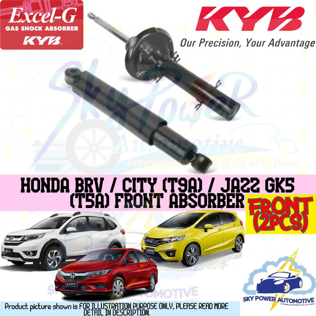 HONDA BRV / CITY GM6 (T9A) / JAZZ GK5 (T5A) KAYABA (KYB) EXCEL-G GAS SHOCK ABSORBER (FRONT 2PCS ...