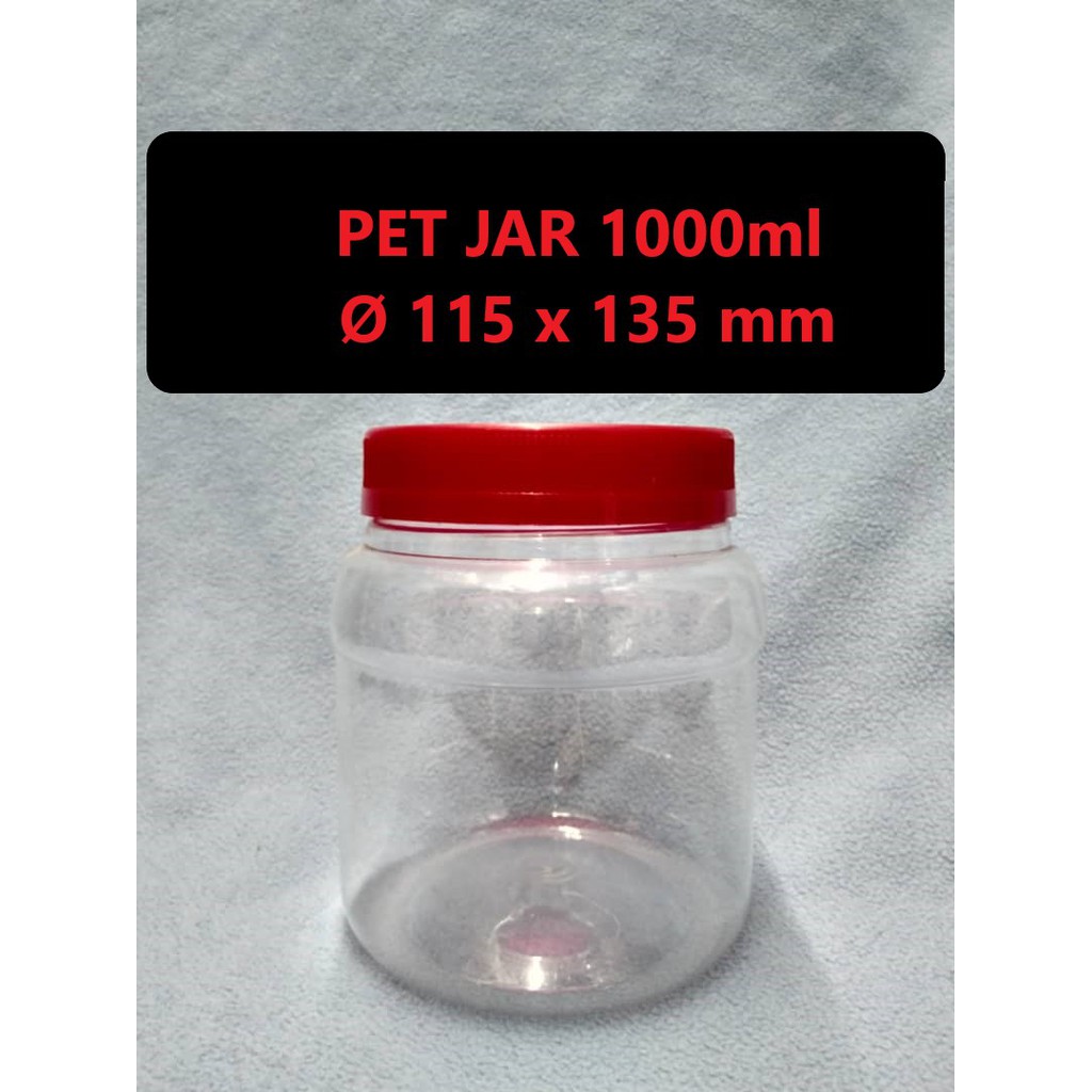 2024 CNY Cookie Container Red Cap 1000ml | PET Jar Container 1000ml ...