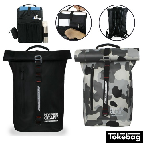 HYPERGEAR Dry Pac Aero IPX6 Waterproof 25L Sternum Strap Daisy Chain ...