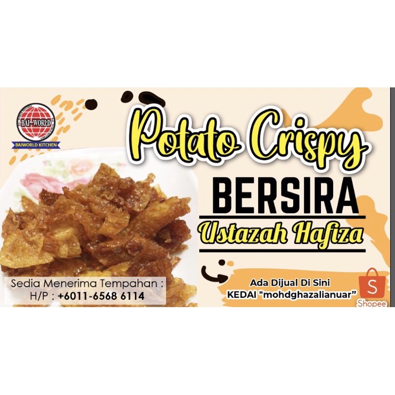 🌹BARU🌹KENTANG CRISPY BERSIRA MELETOP 💥💥💥💥💥Ustazah Hafiza | Shopee Malaysia