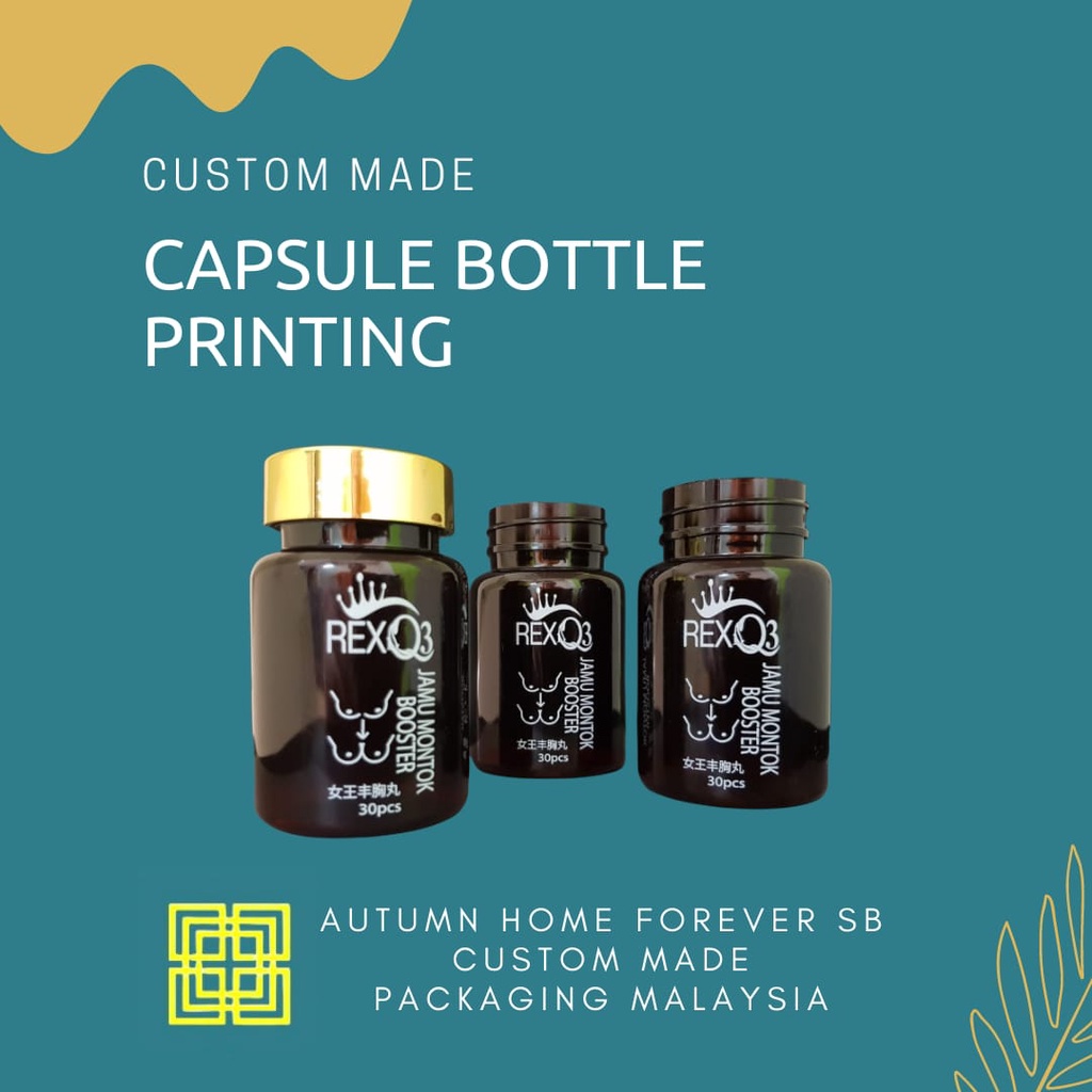 Ready Made Capsule Bottle 80ml with Printing, Custom Design Capsule ...
