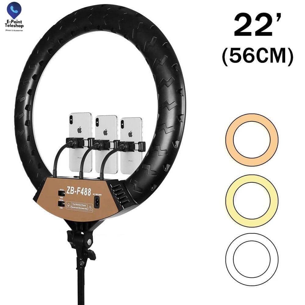 22 inch ring light Video 56cm LED Dimmable Studio Ring Lamp Photography ...