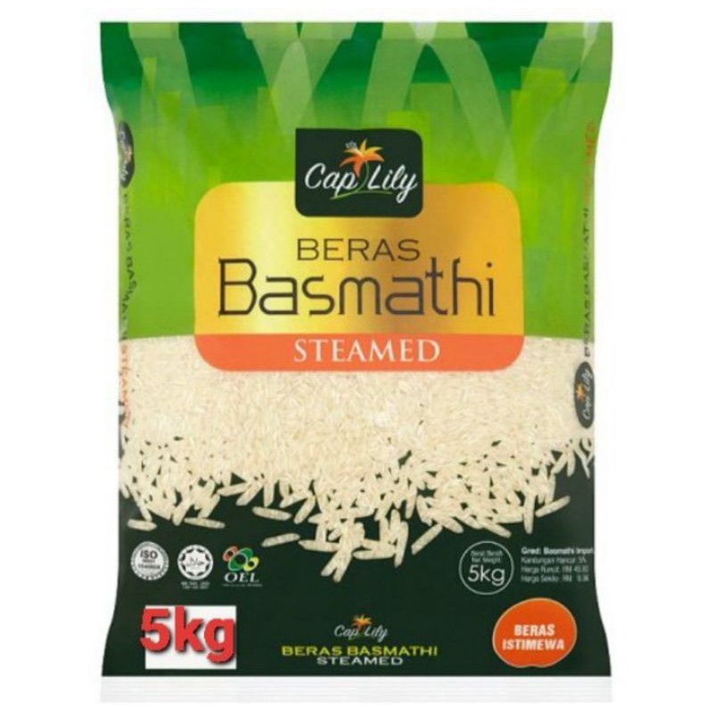 Beras Basmati (STEAMED ) Cap Lily 5Kg [DELIVERY IN KL & SELANGOR ONLY ...