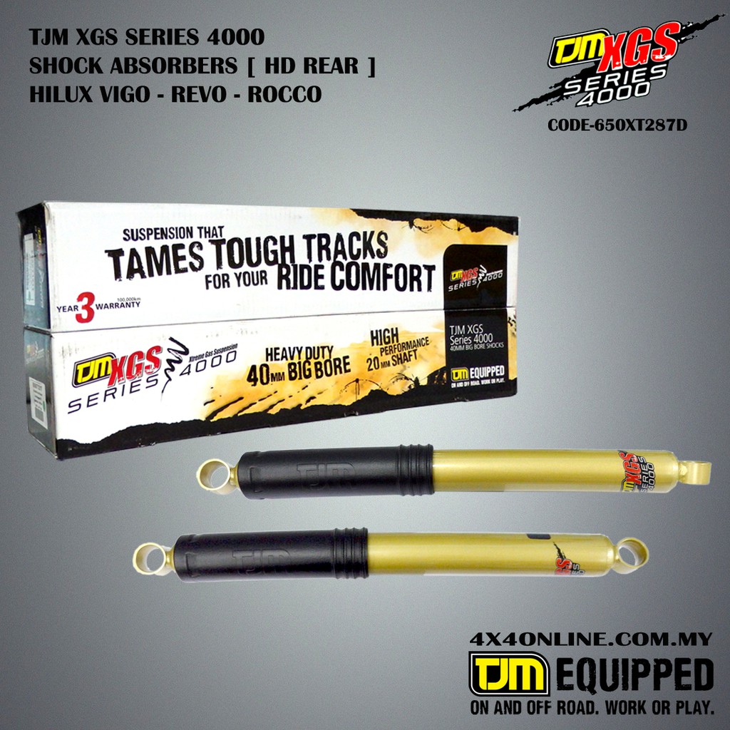 TJM XGS SERIES 4000 SHOCK ABSORBER [ HD FRONT AND REAR ] HILUX VIGO ...