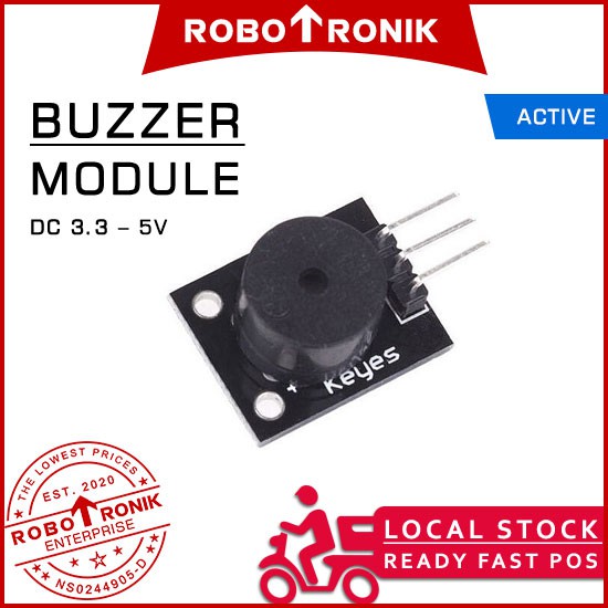 Buzzer Module 3.3V - 5V, Active Buzzer Tone | Shopee Malaysia