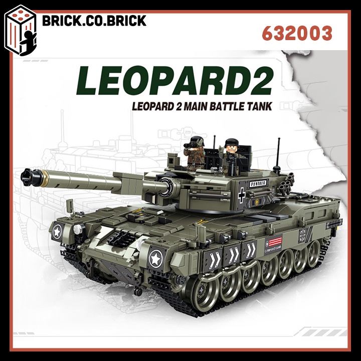 Leopard 2 Military Tank Toy Assembling World War WW2 Army Heavy Tank ...