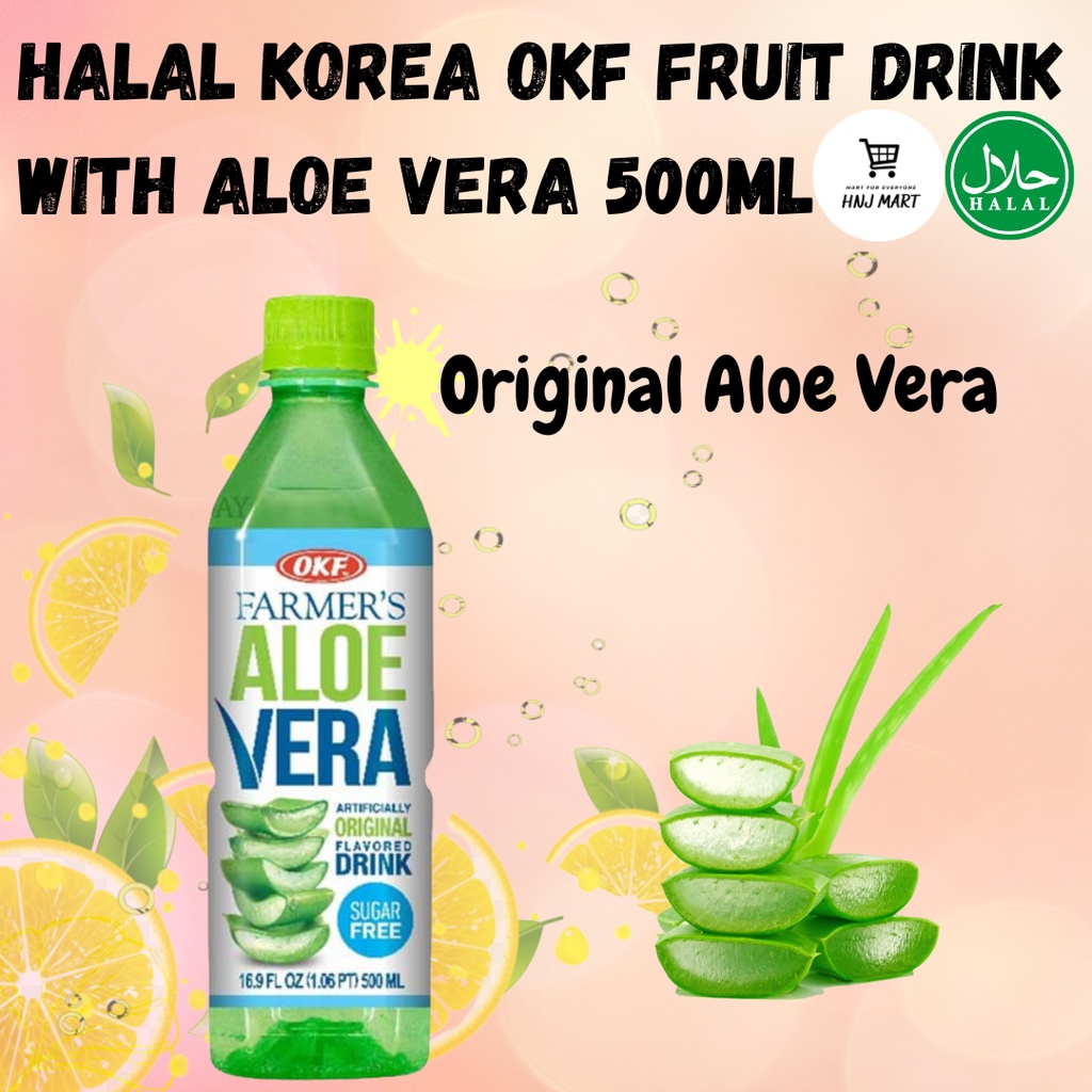 Halal Korea Aloe Vera Drink Fruit Flavour 500ml Yuzu / Lemon Ginger ...