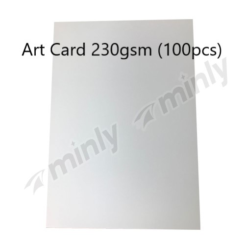 Art Card 230gsm (2 side gloss coated)/ A4 / A3 / 12