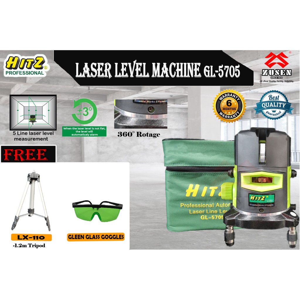 HITZ LASER LV CW TRIPOD STAND (GREEN LINE) GL-5705 | Shopee Malaysia