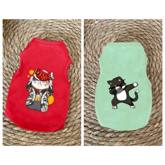 Pet Clothes Cute Cartoon Singlet (Ready Stock Malaysia) | Shopee Malaysia