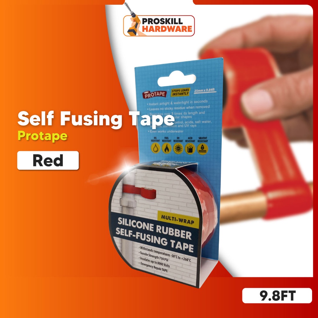 PROSKILL HARDWARE Self-Fusing Silicone Rubber Repair Tape | Protape ...