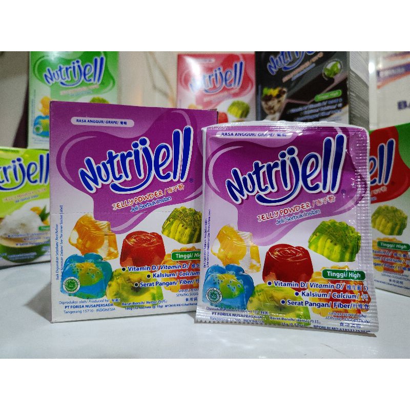 Nutrijell Grape Flavored Agar-Agar Flour 15 gr (1 Pack) | Shopee Malaysia