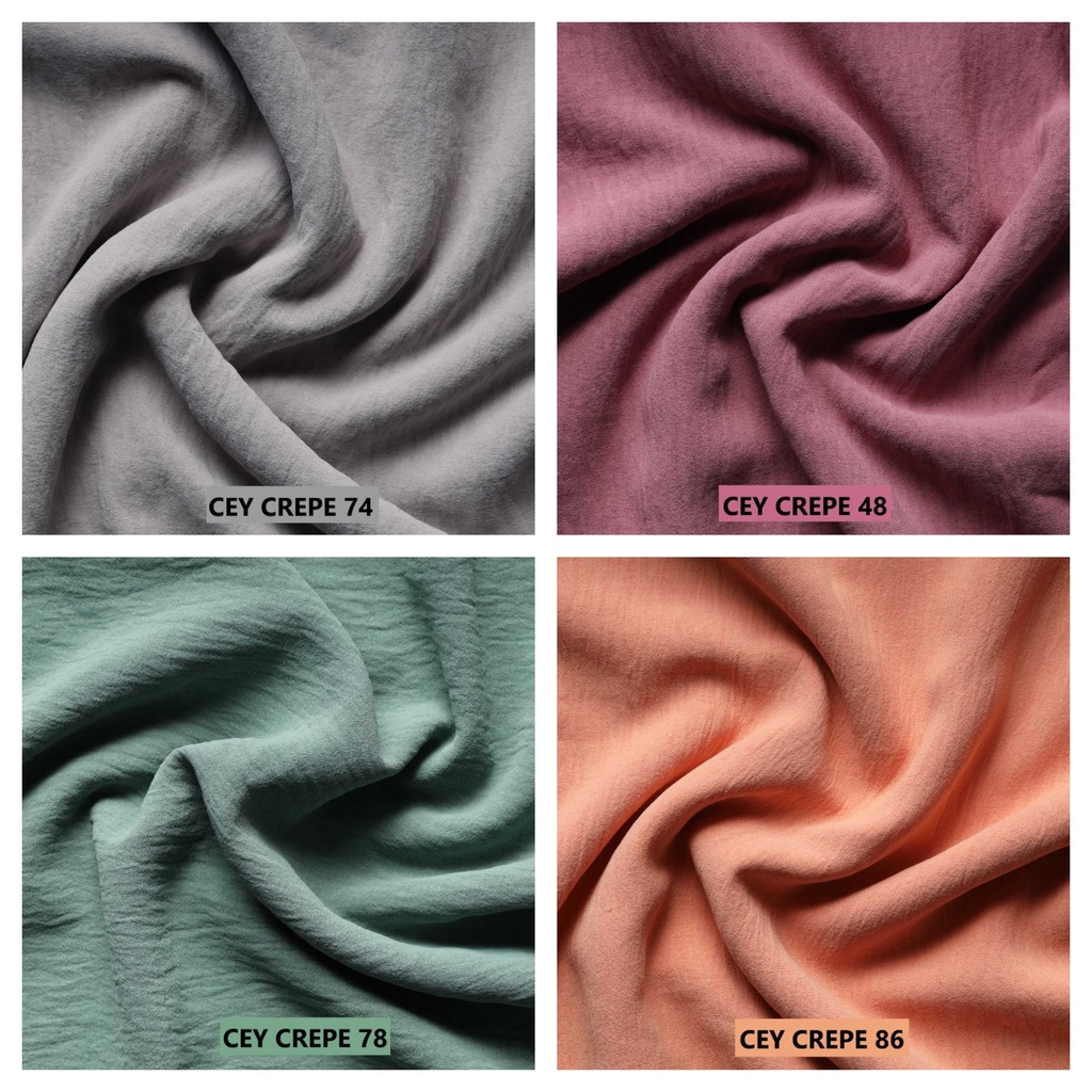 🔥 🔥 CRUSH CEY CREPE KAIN PASANG ( BIDANG 60' /0.5 METER) 🔥 🔥(CC74 ...