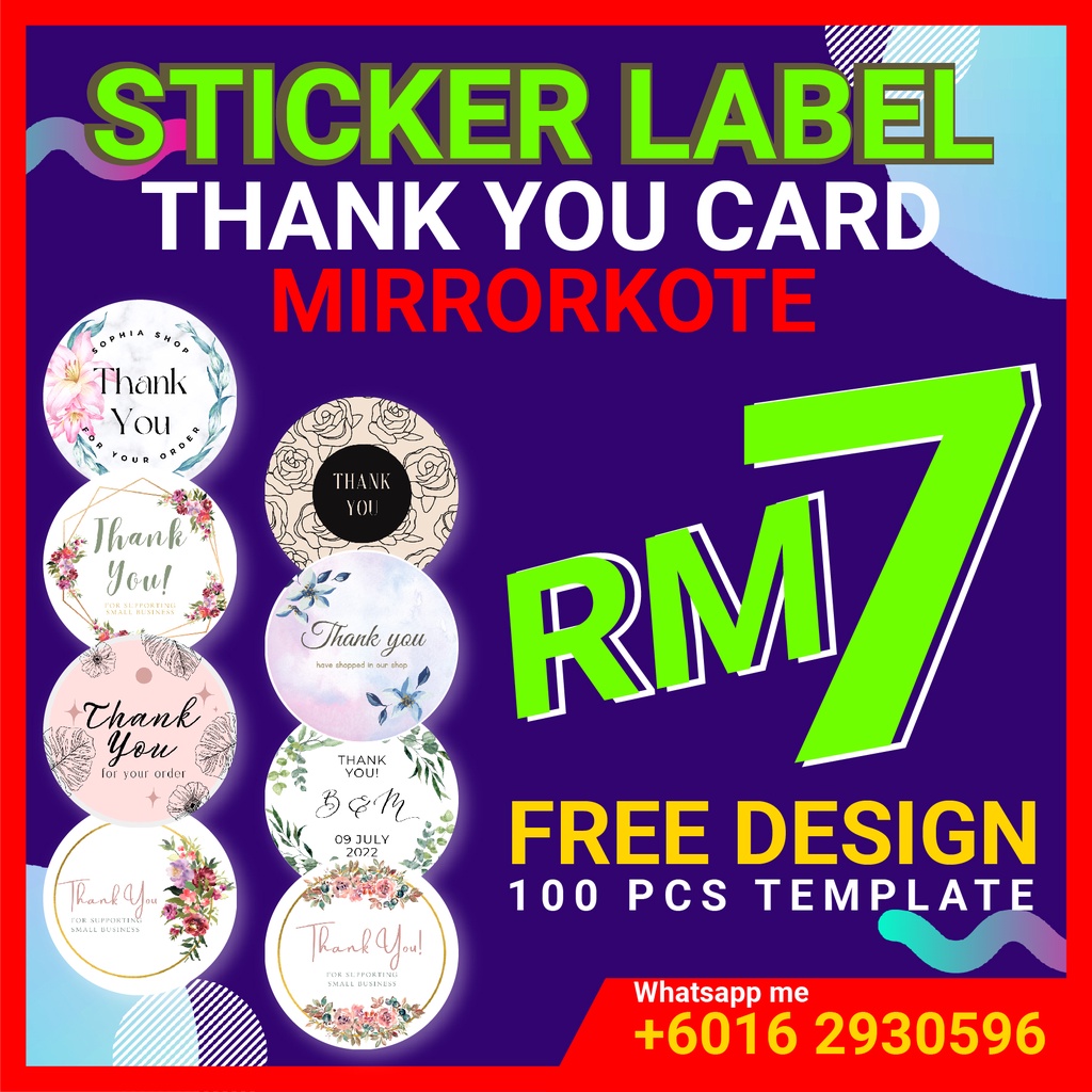 Thank you Sticker/Birthday sticker/ Wedding Sticker label/Sticker ...