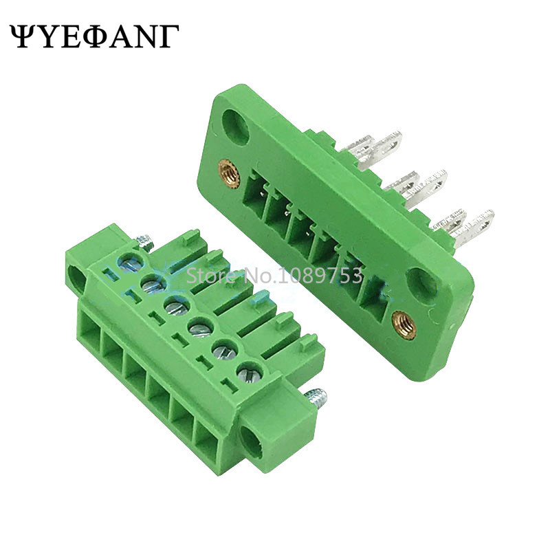 5Sets 3.81MM pitch Through wall plug in terminal blocks 15EDG 3.81 2/3 ...