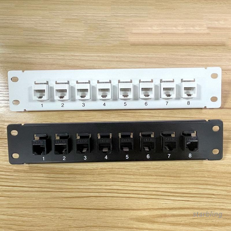Star 19in Rackmount or Wall Mount 8 Port Network Patch Panel (CAT5e ...