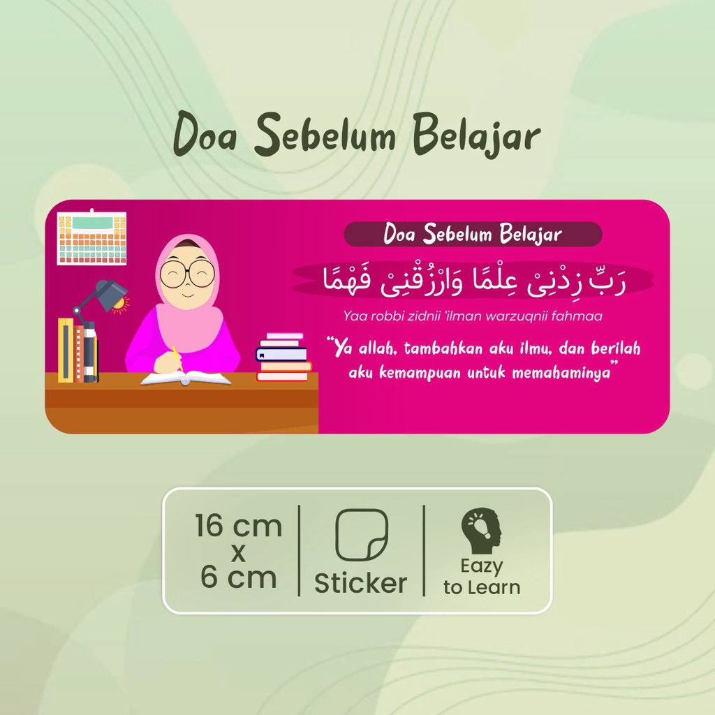 60 Pilihan Doa Harian Sticker Colourful Bookmarks With Free Gift ...