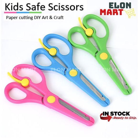 Kids Safe Spring Handle Scissors / Paper Cutting / Plastic Scissors ...