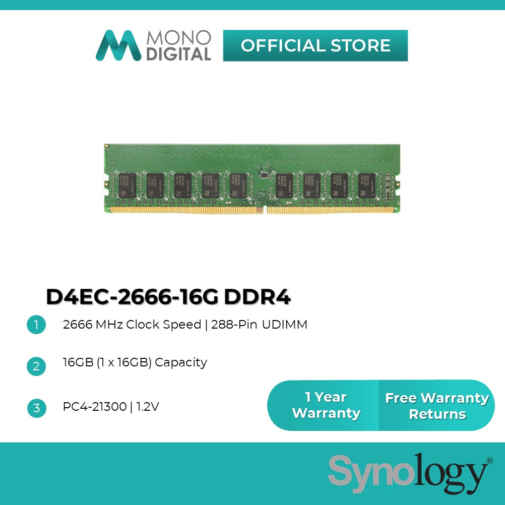 Synology DDR4 RAM 16GB/8GB ECC Unbuffered DIMM RAM Laptop RAM Memory ...
