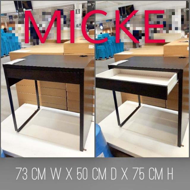 IKEA Micke Desk 73 cm W x 50 cm D x 75 cm H | Shopee Malaysia