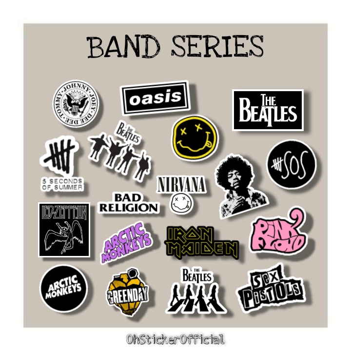 STICKER BAND SERIES STICKER CASE HANDPHONE HP LAPTOP TUMBLR WALL ...