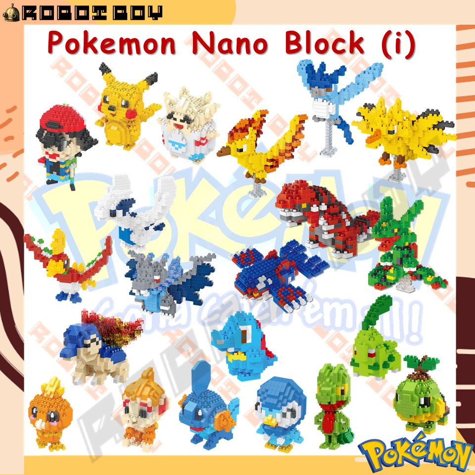 🔥Ready Stock🔥Pokemon Diamond Nano Block Building Block Toy Groudon Lugia Ho-Oh Cyndaquil Moltres ...