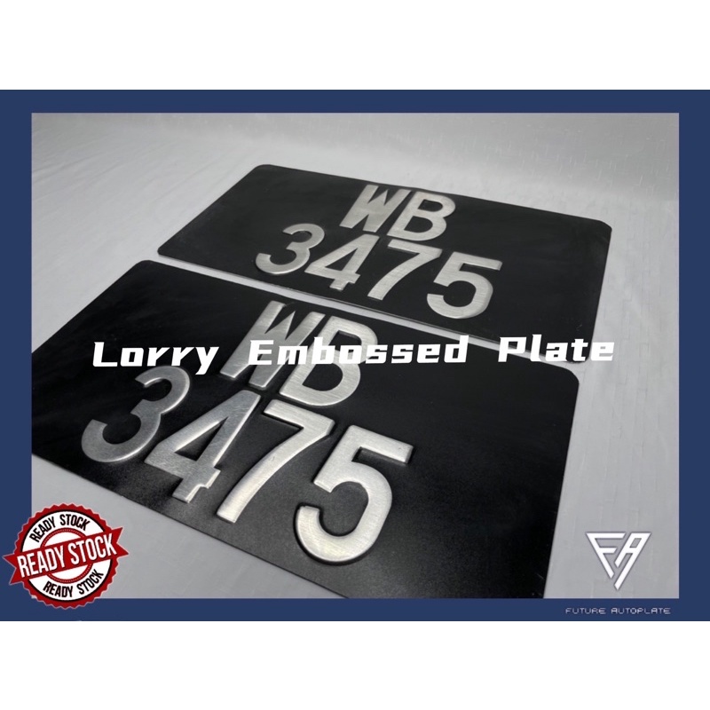 Lorry/van/car embossed number plate #nombor plat ketuk lori/van/kereta ...