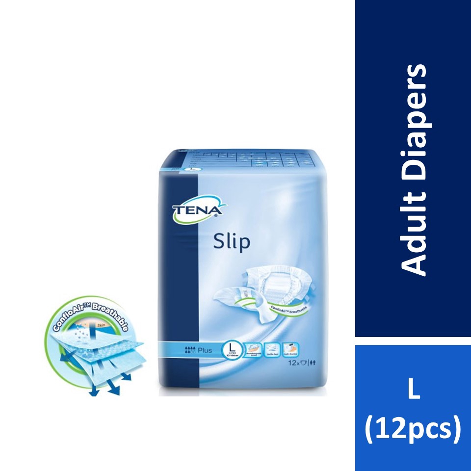 TENA Slip Plus M12s/L12s - L (12pcs) | Shopee Malaysia