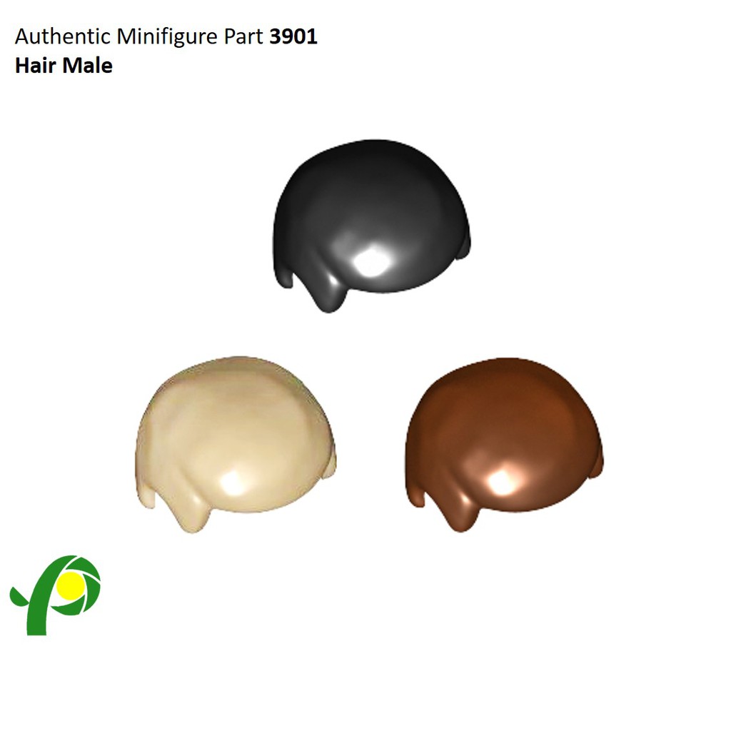 LEGO Minifigure Parts 3901 Hair Male Sold per piece Authentic Minifig ...