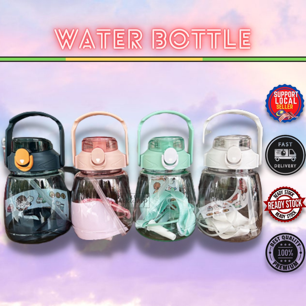 1100ml Kid Drinking Bottle Baby Children c/w Straw Botol DIY Sticker ...